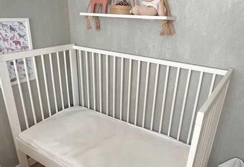 Кровать детская Икеа Гулливер с матрасом 120*60