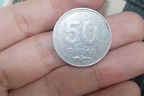 Монета 50 тетри 2006 грузия