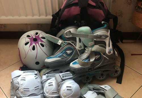 Роликовые коньки rollerblade раздвижные