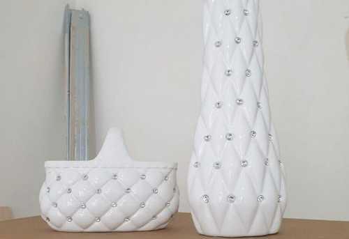 Ваза со стразами керамика ваза сумка салфетница