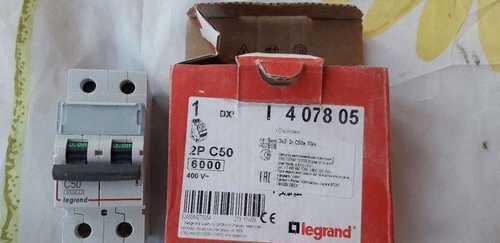 Авт.выкл.DX3 с50a 6000/10kA, арт. 407805 Legrand