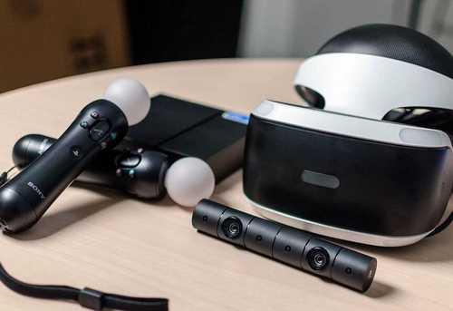 Очки VR для PS4 + 2 Move-joysticks