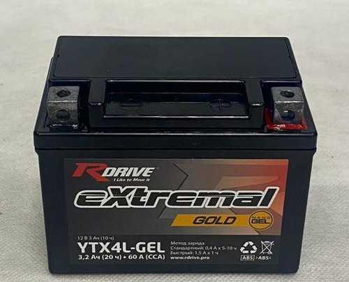 Аккумулятор RDriveGold YTX4L-GEL для мототехники