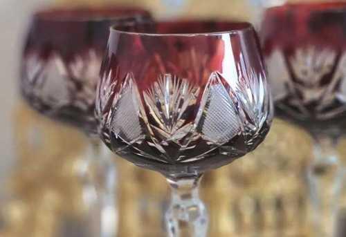 Хрустальные бокалы для вина Германия Винтаж