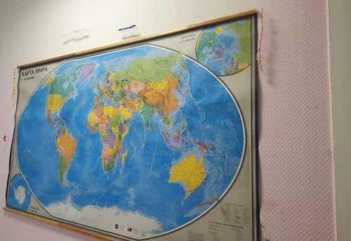 Карта мира на стену для детей