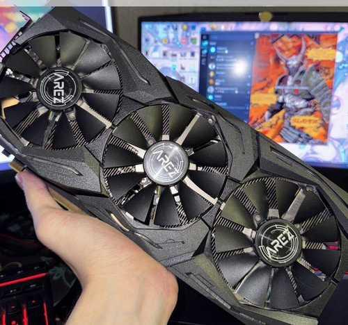 Продам видеокарту rx580 8 gb asus rog strix