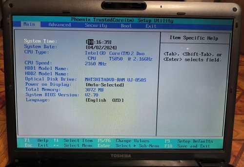 Toshiba Satellite A300 - 1AM