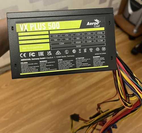 Блок питания aerocool vx plus 500w