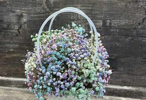Цветы сумочка из гипсофилы