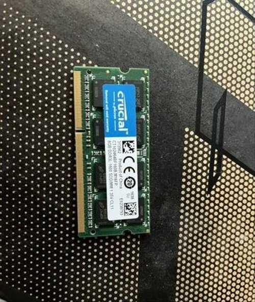 Озу для ноутбука Sodimm ddr3 8gb crucial