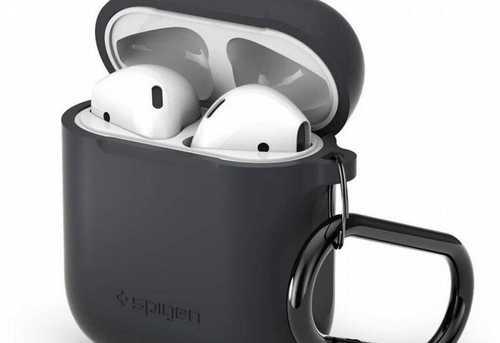 Чехол Spigen для AirPods Silicone Case Charcoal