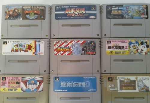 Картриджи Super Famicom 9 штук