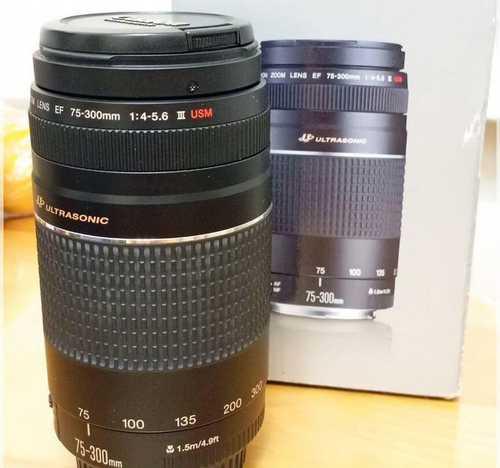 Объектив canon EF 75 300mm состояние - новый