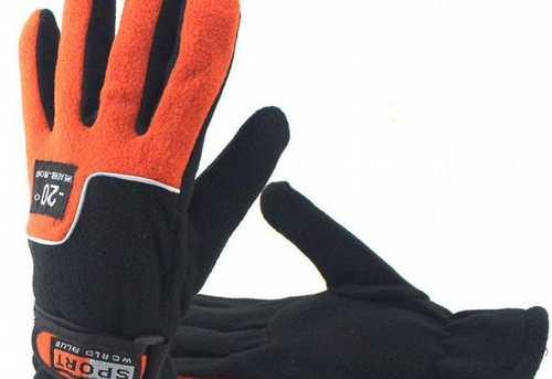 Флисовые перчатки "Holygolem mod11/1" (оранжевые с
