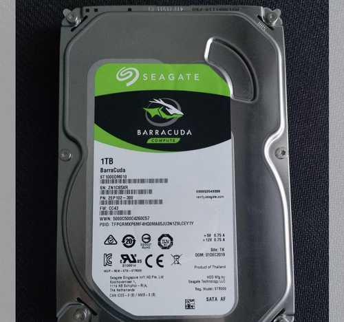 Жесткий диск Seagate barracuda 1tb