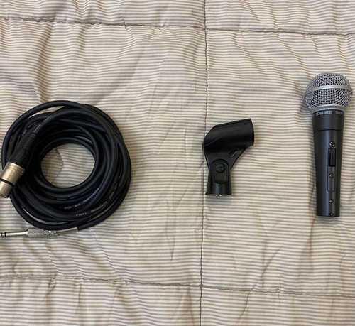 Микрофон вокальный Shure SM58 + кабель