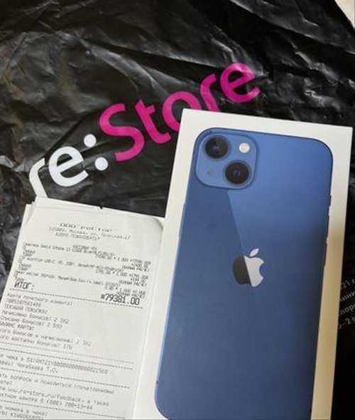 iPhone 13 blue 128gb Ростест