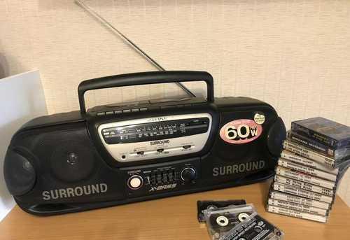 Магнитофон Sharp 731 и 40 кассет. Япония