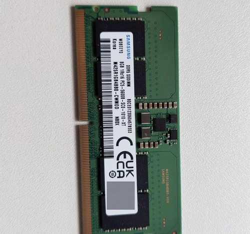 Оперативная память ddr5 5600 8gb sodimm Samsung