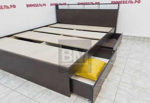 Кровать двухспальная с ящиками 160/200