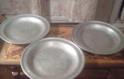 Тарелки алюминий СССР 3 штуки