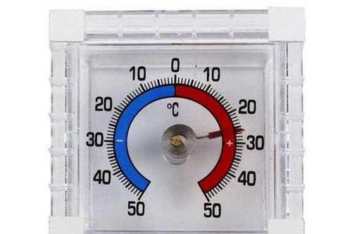 Термометр оконный биметаллический модель тбб квадр