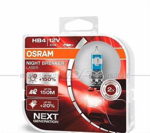 Лампа галогенная osram HB4 Night Breaker Laser 12V