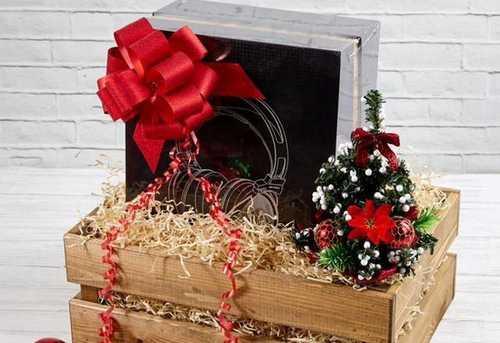 Новогодний подарочный набор в декоративном ящике "