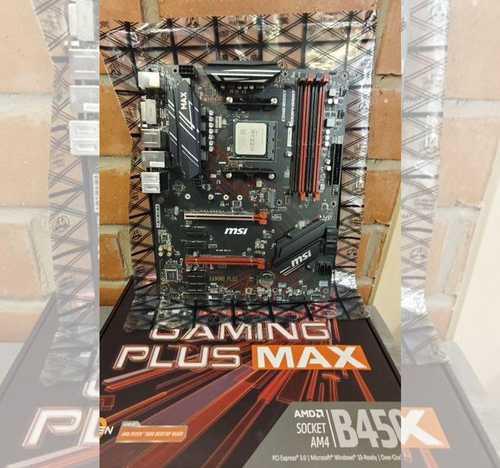 Материнская плата MSI B450 gaming plus max