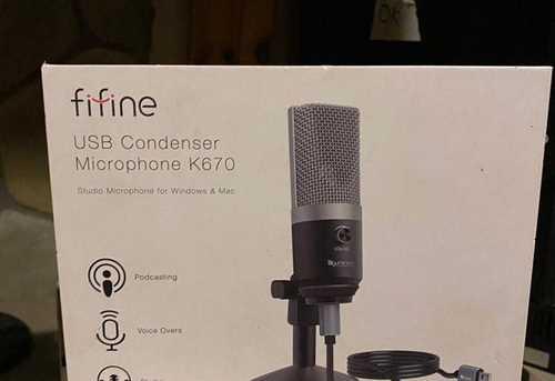 USB микрофон fifine K670 новый в упаковке