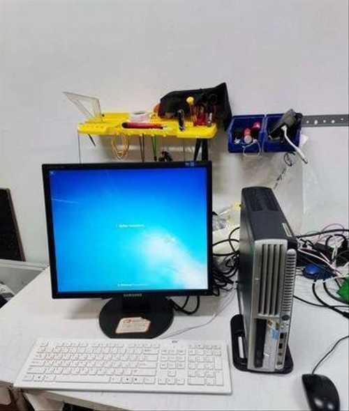 Компьютер HP + монитор Samsung + клавиатура +мышь