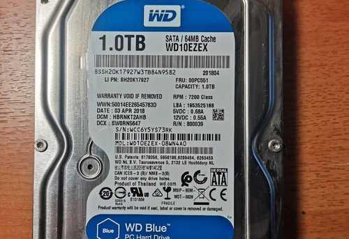 Накопитель HDD 3.5" 1TB WD Blue WD10ezex