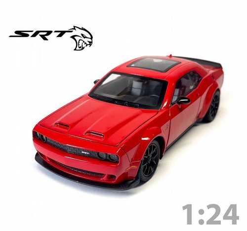 Модель машины Dodge Challenger красный 1:24 металл