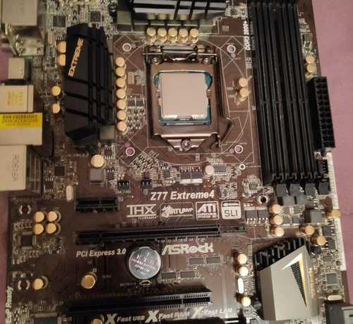 Мат плата Asrock z77 Extreme4, i5 3570k, ddr3 16Gb