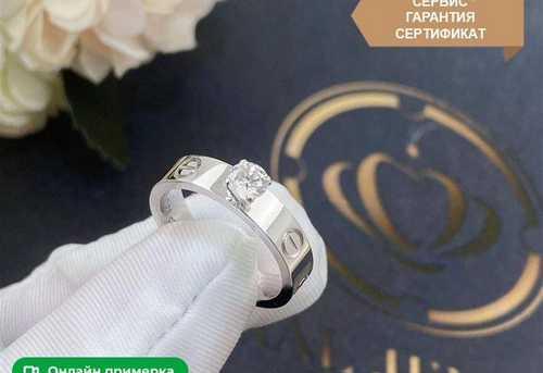 Cartier Love Solitaire кольцо, белое золото