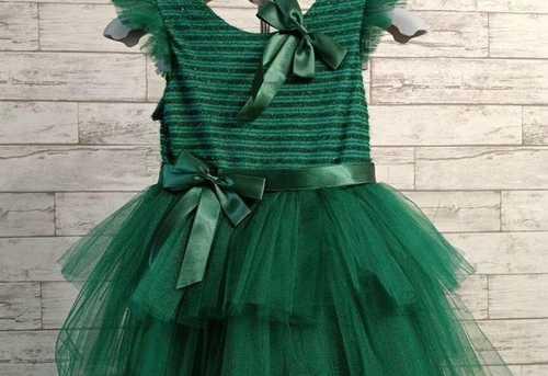 Платье зеленое нарядное для девочки
