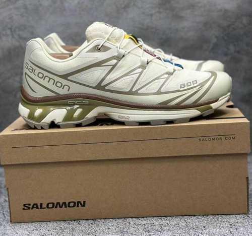 Кроссовки Salomon xt бело-золотые