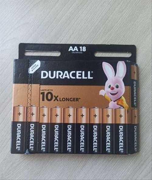 Батарейки duracell AA пальчиковые