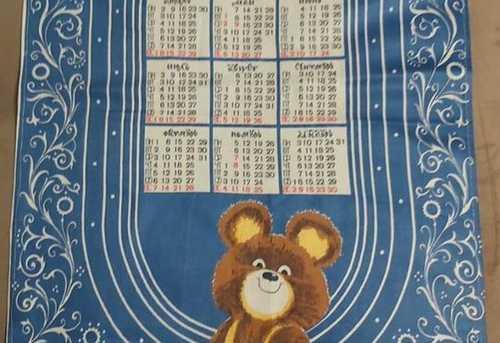 Полотенце календарь Олимпийский мишка