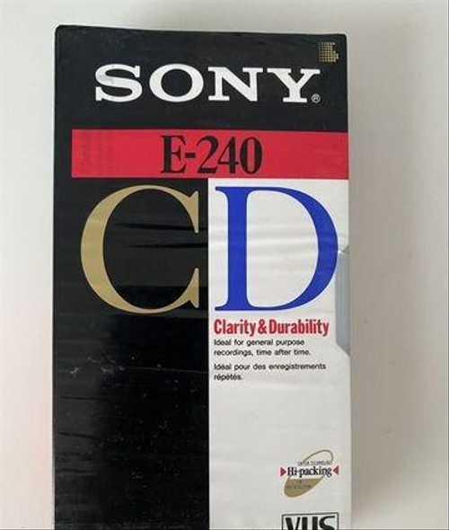 Видеокассета sony E-240CD VHS производство Япония
