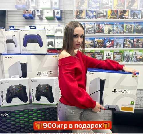 Sony PlayStation 5 Slim 900игр/гарантия/доставка