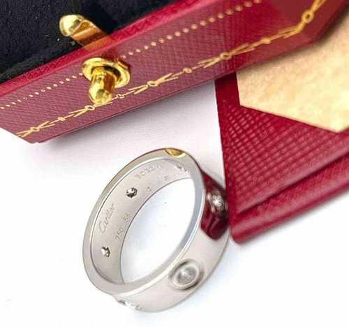 Кольцо Cartier love, белое золото
