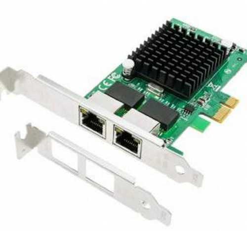 Orient XWT-INT82L2PE, Сетевая карта PCI-Ex1 v1.0a 2xRJ45 Gigabit Ethernet, Intel 82571GB chipset, 1