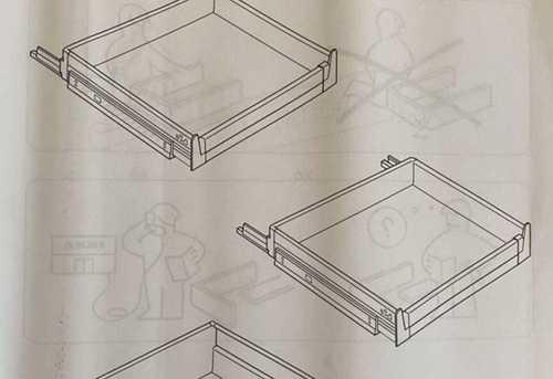 Ящики Икеа rationell 60x60 низкий и высокие