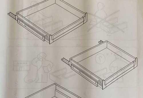 Ящики Икеа rationell 60x60 низкий и высокие