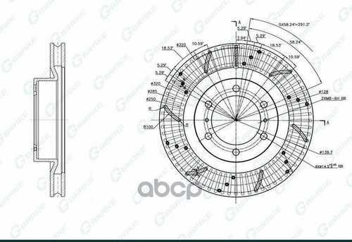 Диск тормозной перфорированный gbrake левый LC1