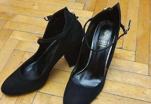 Туфли женские Camille замша, черный