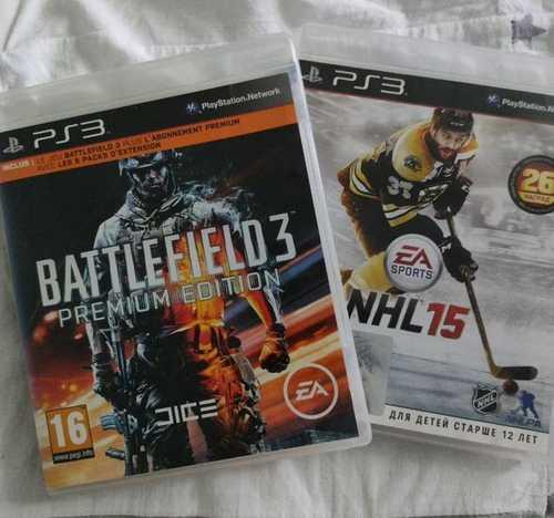 Игры для приставок PS3 NHL15 и Battlefield 3