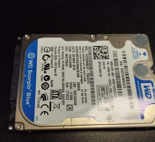 2.5 hdd SATA 320gb
