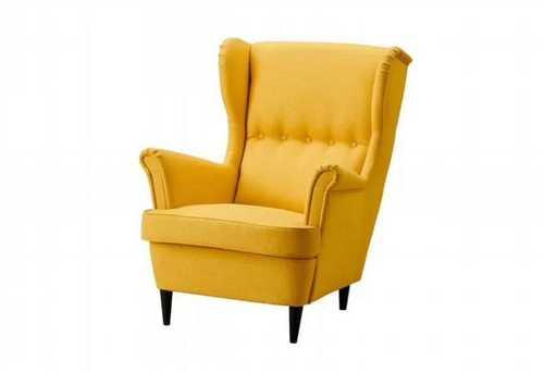 Кресло Икеа Страндмон желтое, в наличии, новое